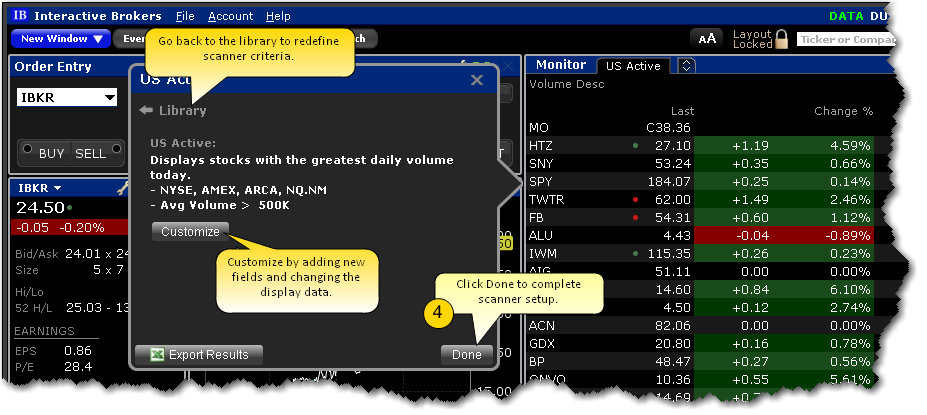 Predefined Mosaic Market Scanners